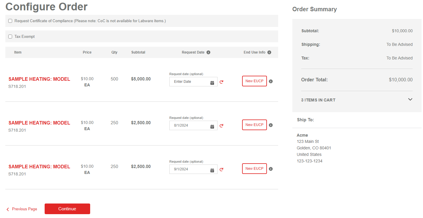 Order and Checkout Process Help Document